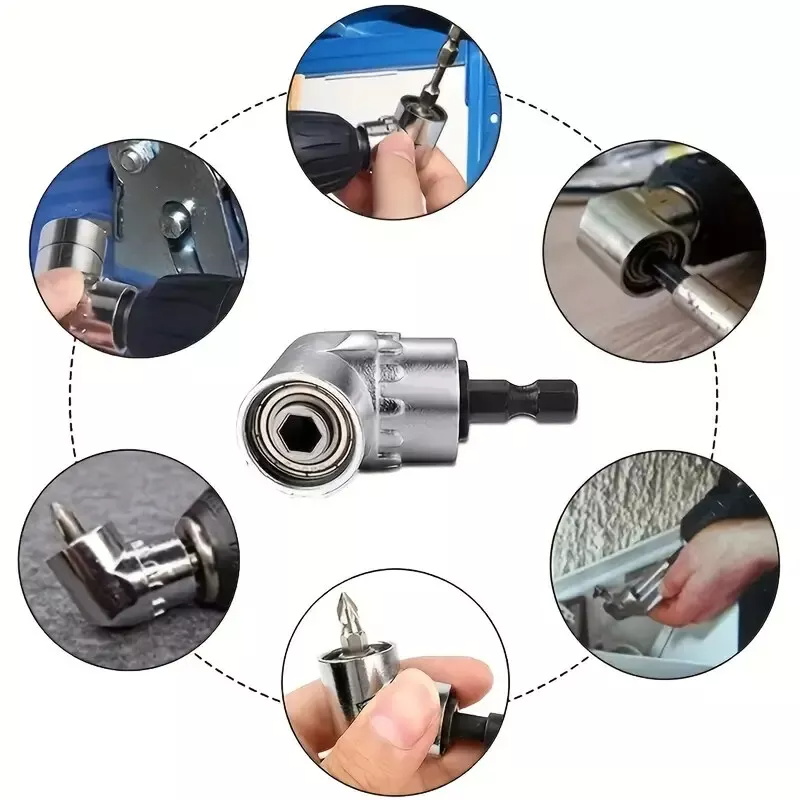 105-Degree Flexible Screwdriver Bit Elbow Shaft for Tight Spaces Hex H ...