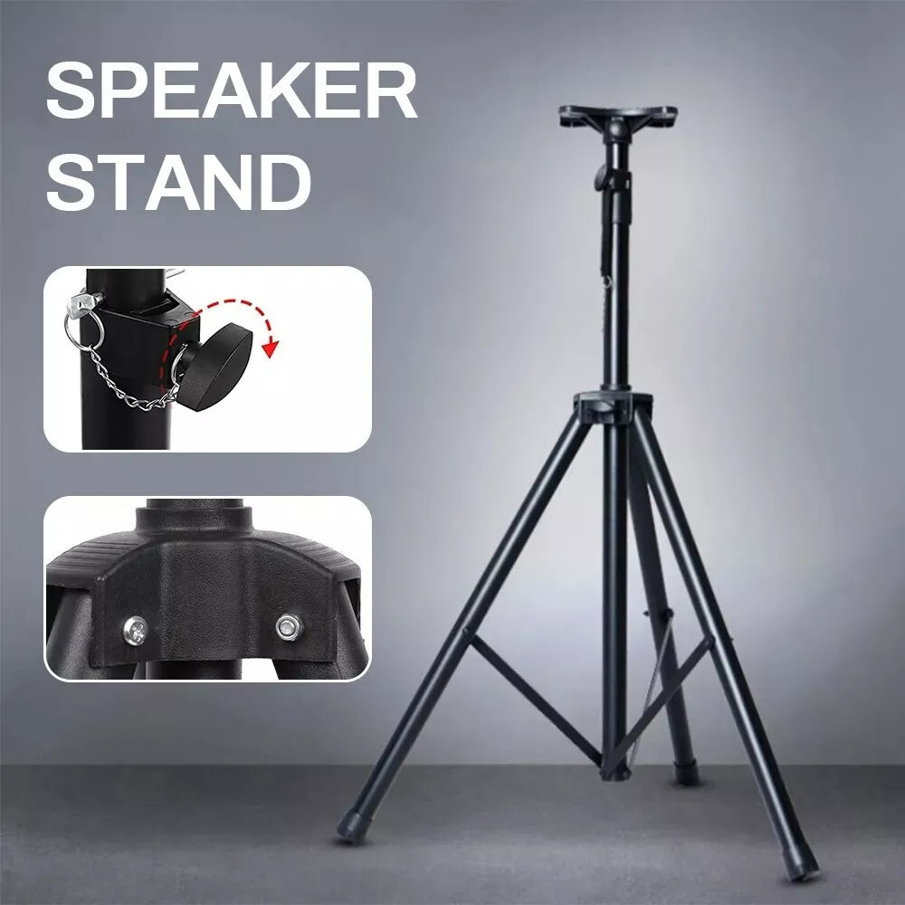 Heavy Duty Speaker Stands Strong Adjustable Portable Carry Home Speake ...