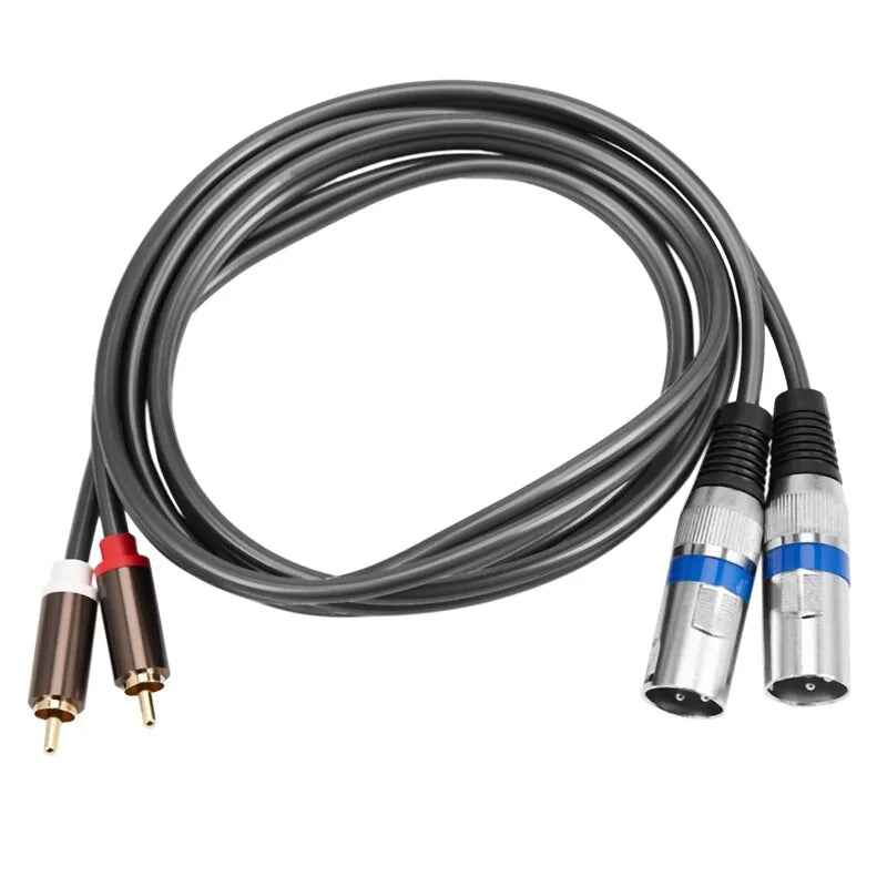 1.5M Premium Dual Rca Male To Dual Xlr Male Cable XLR To 2 Rca Adapter ...