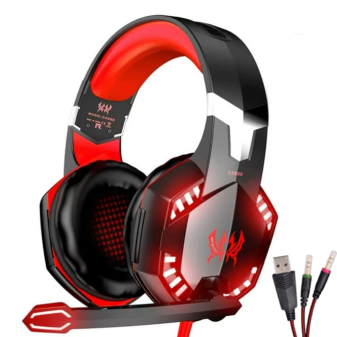 PC Gaming headset Computer headphones 3.5mm with Mic – Evertronics