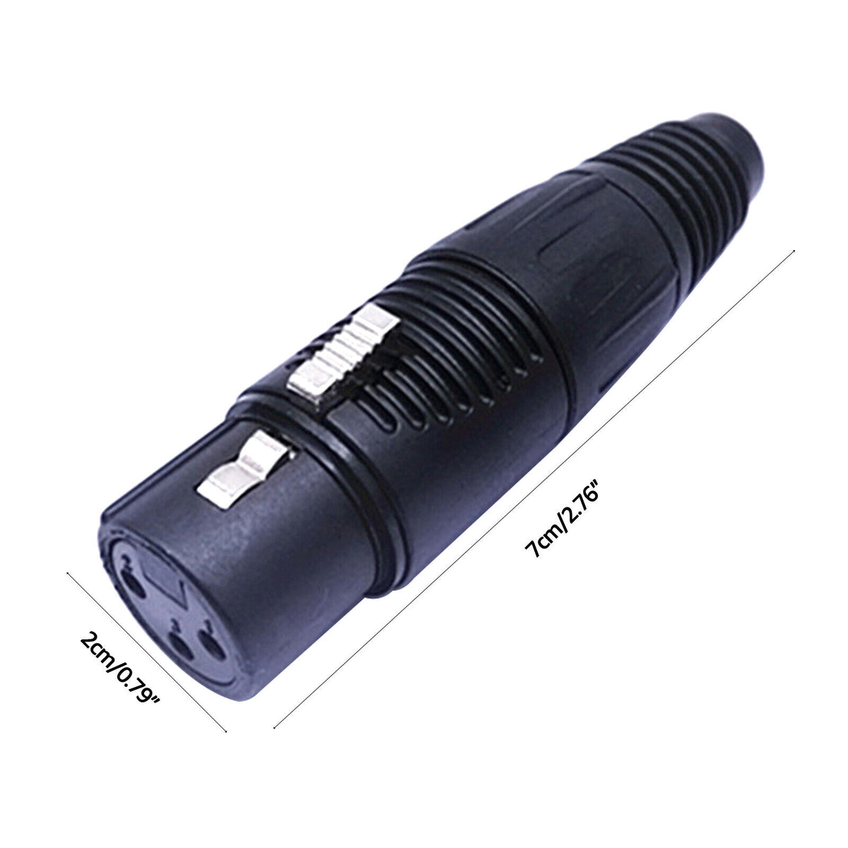 XLR Plug Cannon Connector 3 Pin Male Female Adapter for Make Audio Cab ...