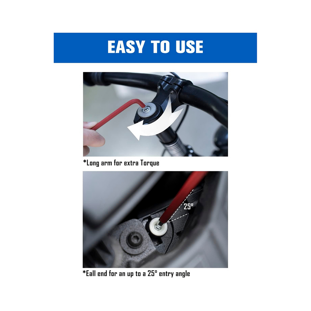 9Pcs Hex Key Set Extra Long Allen Wrench Ball End Tamper Proof Metric ...