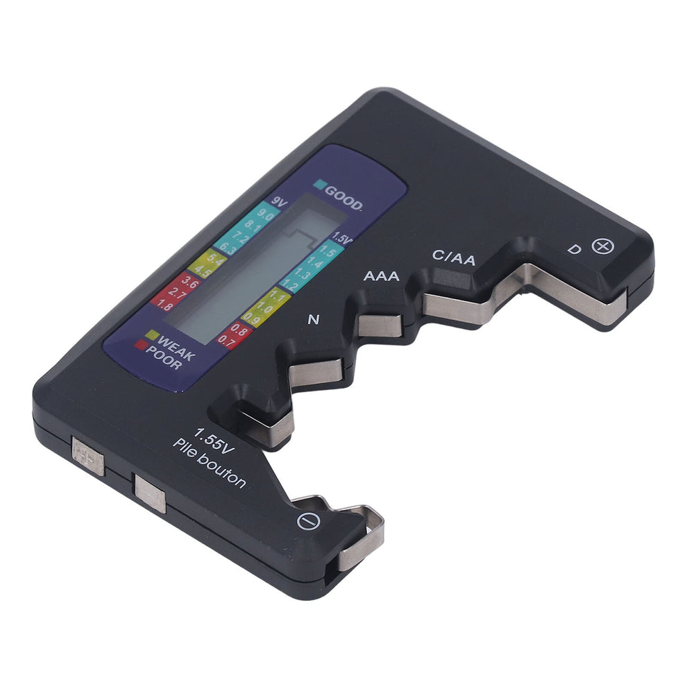 All in 1 Battery Tester For AA AAA D C N 9V 1.55V Button Battery Check ...