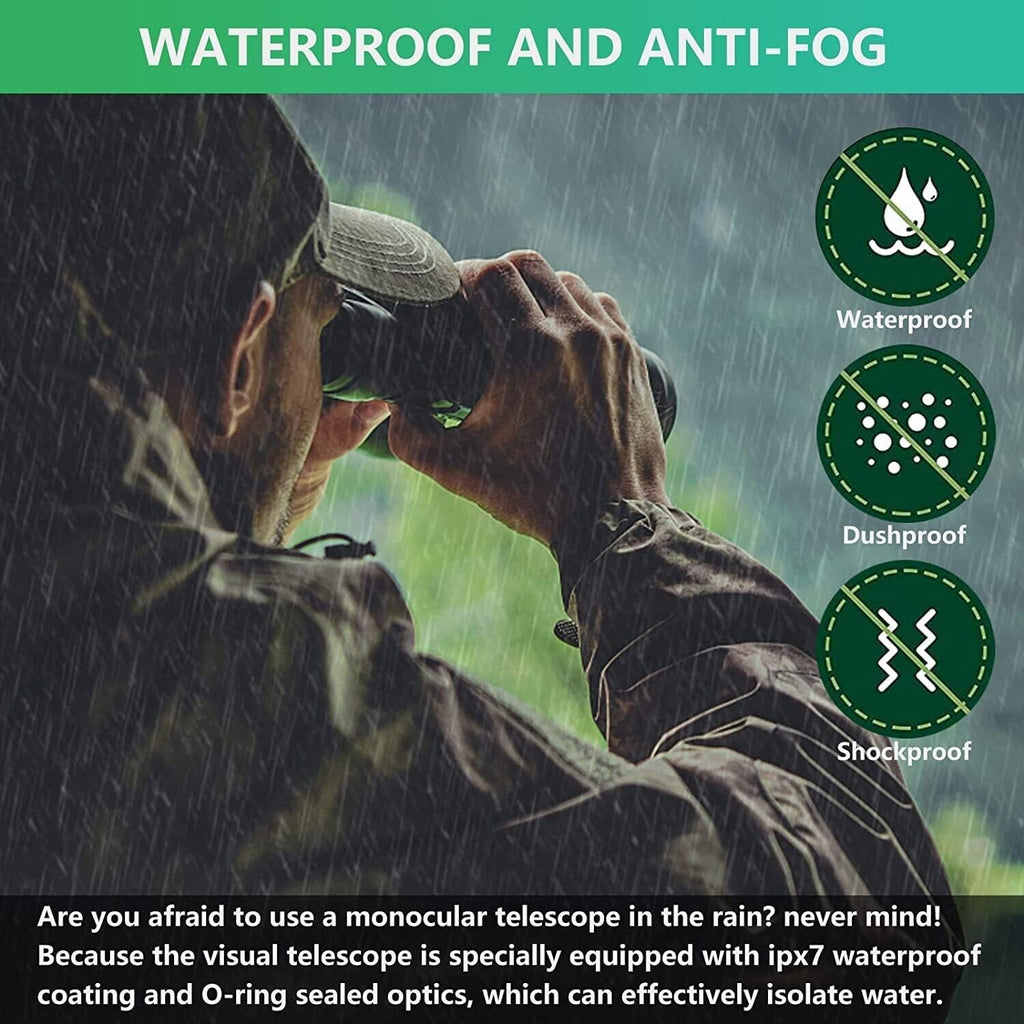 Bossdun 10-30X50 Zoom Monocular (QS116) Waterproof BAK4 Scope Pocket T ...