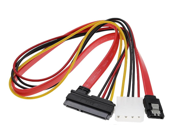 SATA Data Power Cable 22Pin (7+15) to SATA & 4pin Data LS68-1 – Evertronics