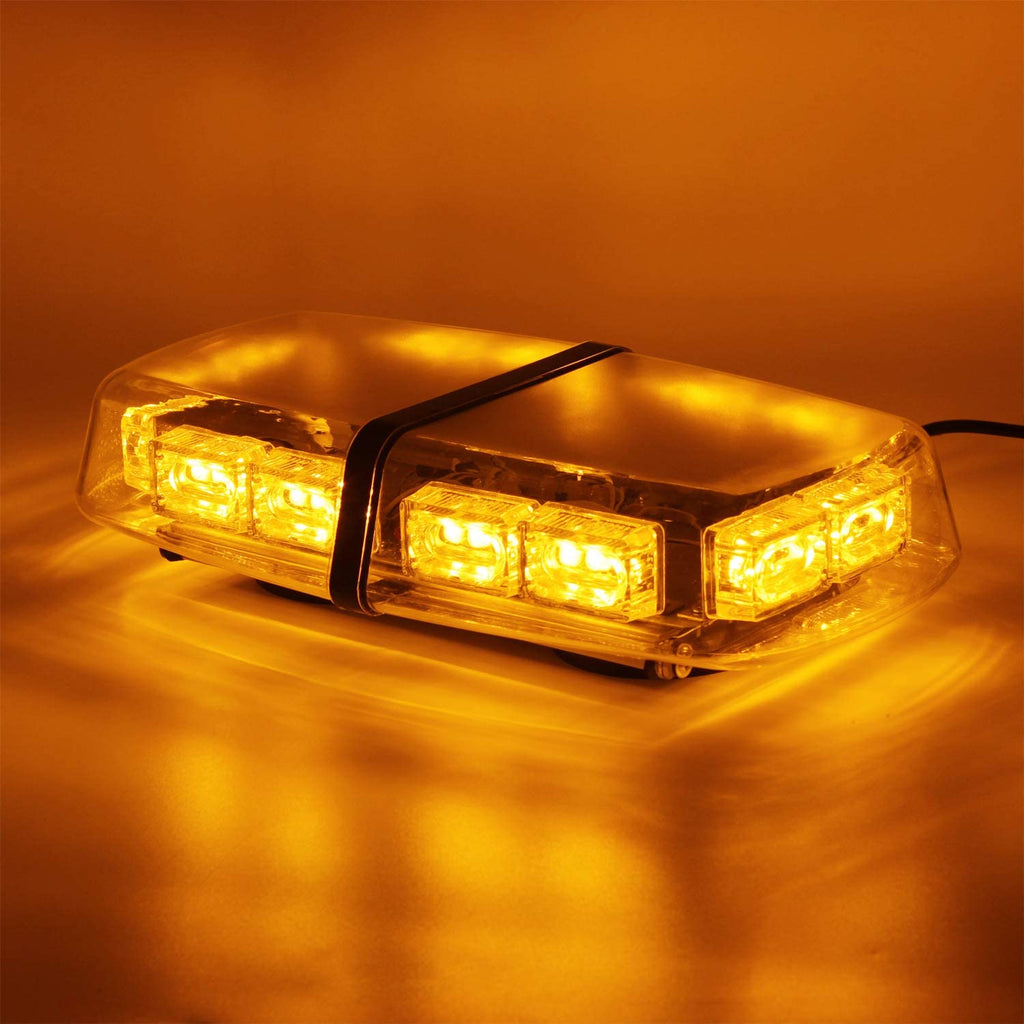 LED Magnetic Amber Warning Light Strobe Emergency Flashing Beacon 12/2 ...