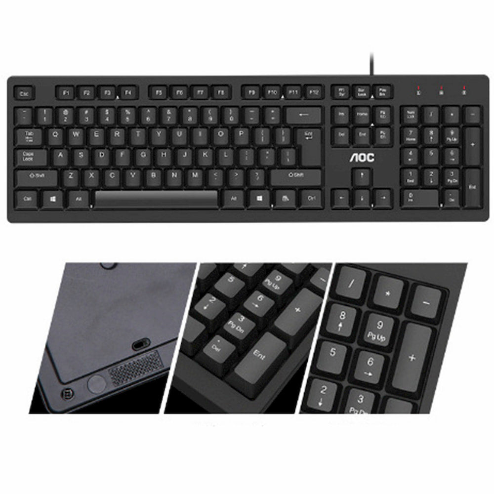 AOC KB161 Wired Keyboard for Business Pros – Evertronics