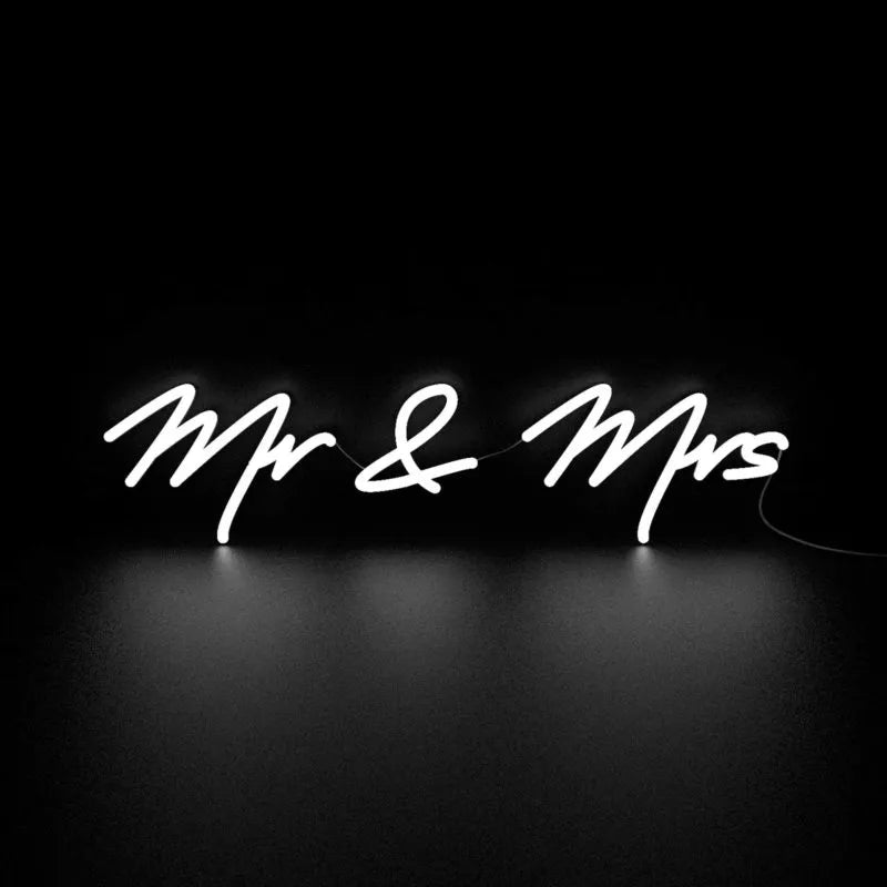 Mr & Mrs LED Sign Neon Wedding Light 12V Bright White – Evertronics