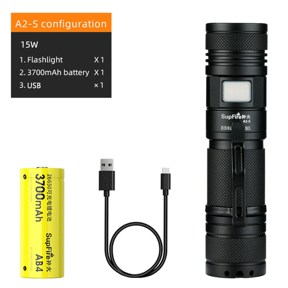 SUPERFIRE 15W Rechargeable Zoom Torch A2-S – Evertronics
